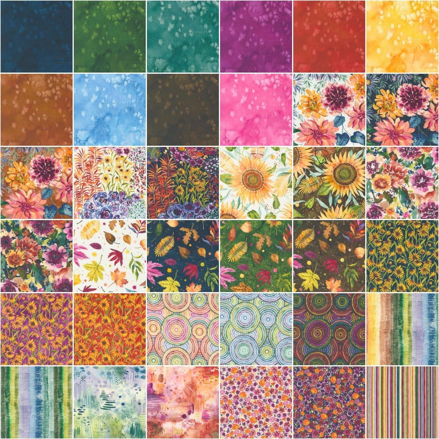 Moda Fabrics Floribunda Fat Quarter Bundle by Create Joy Project ...
